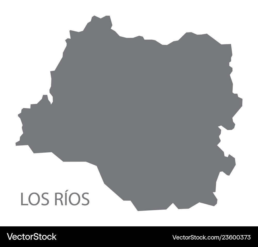 Los rios chile map grey Royalty Free Vector Image
