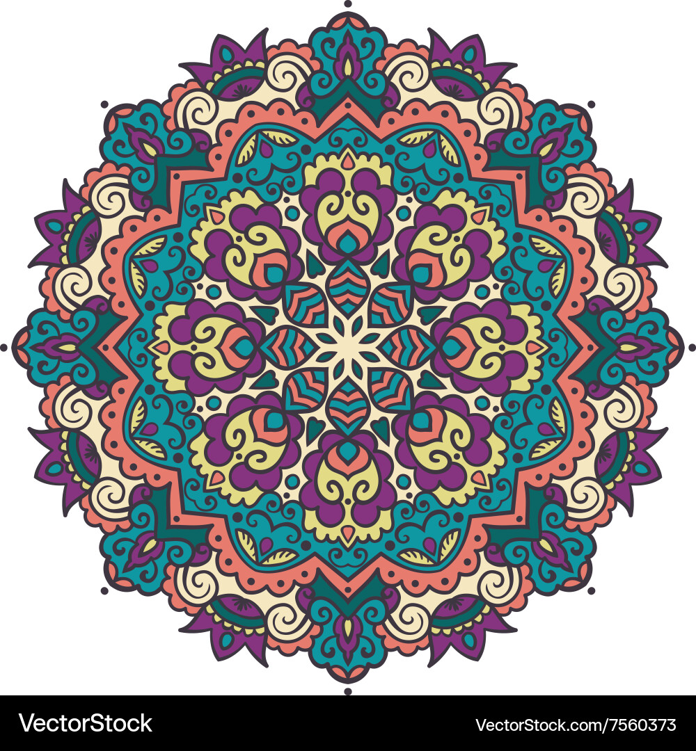 Mandala ornament Royalty Free Vector Image - VectorStock