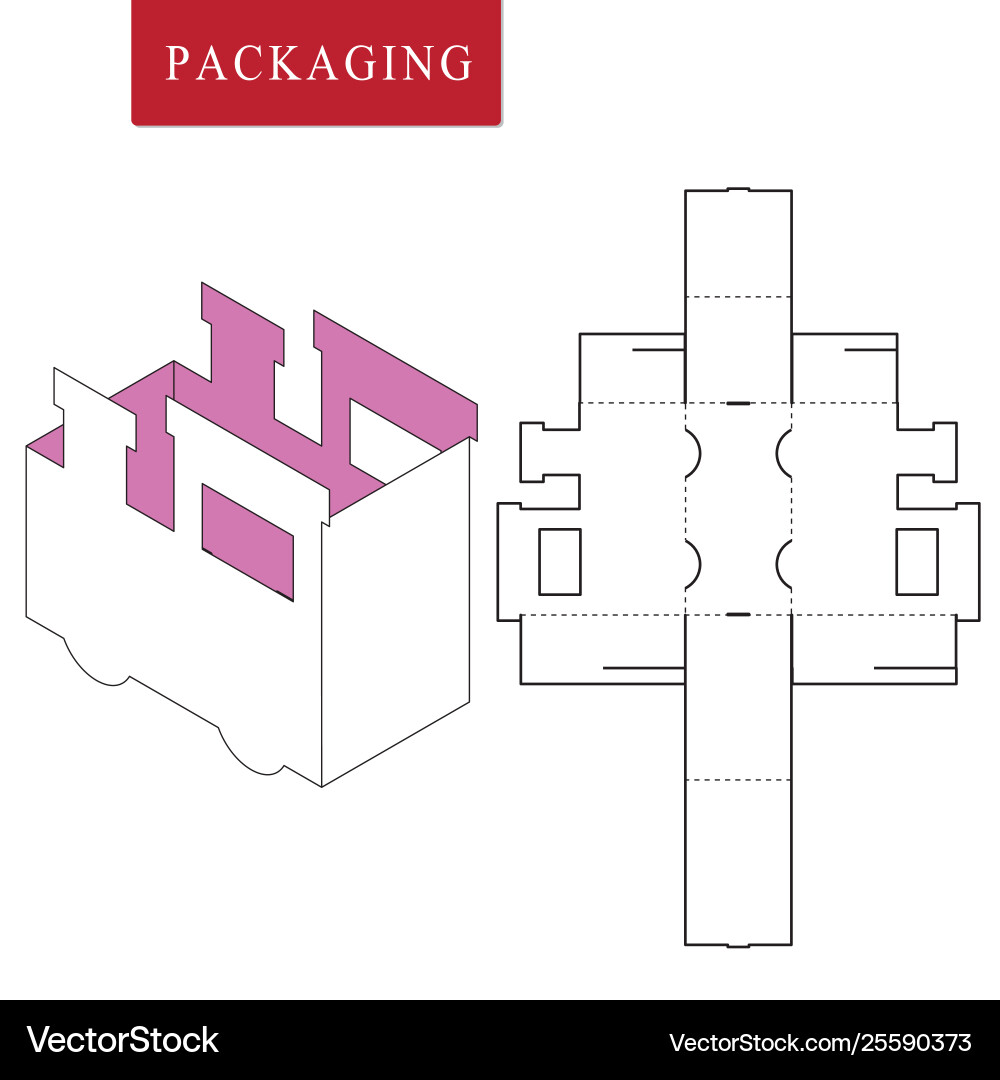 Package template transportation conceptpackage Vector Image