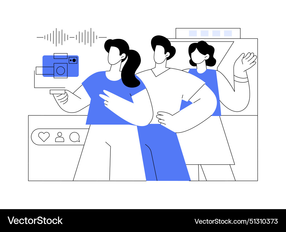Sharing good moments isolated cartoon Royalty Free Vector