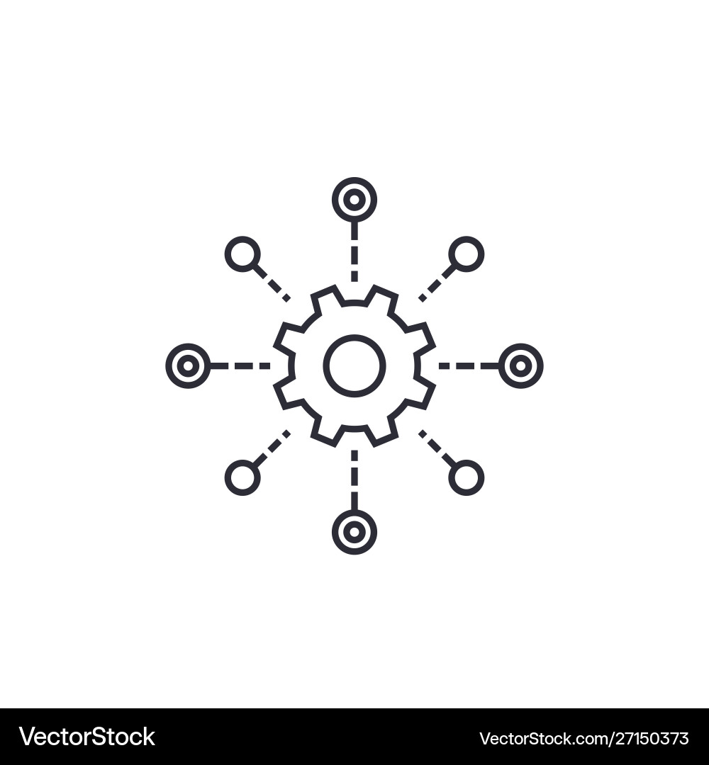 Software testing automation line icon Royalty Free Vector