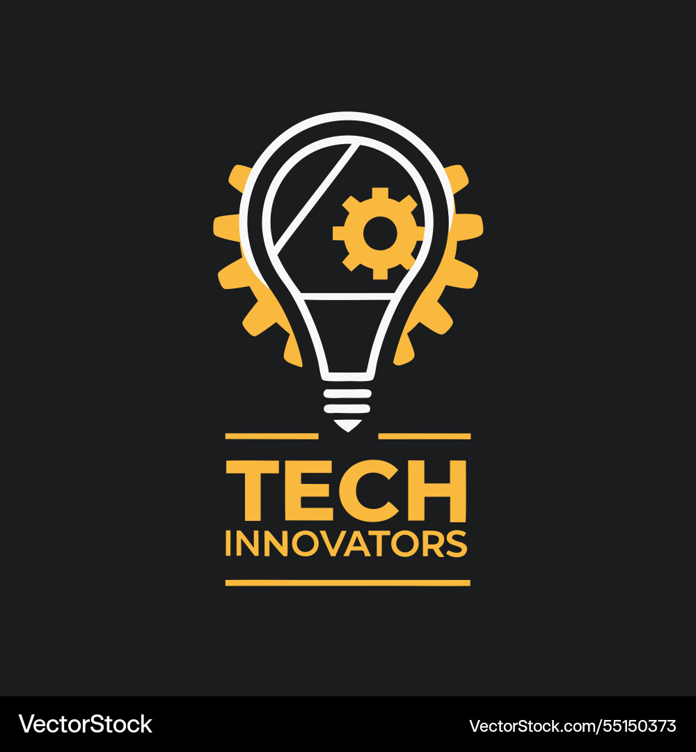 Tech innovators logo art design for company Vector Image
