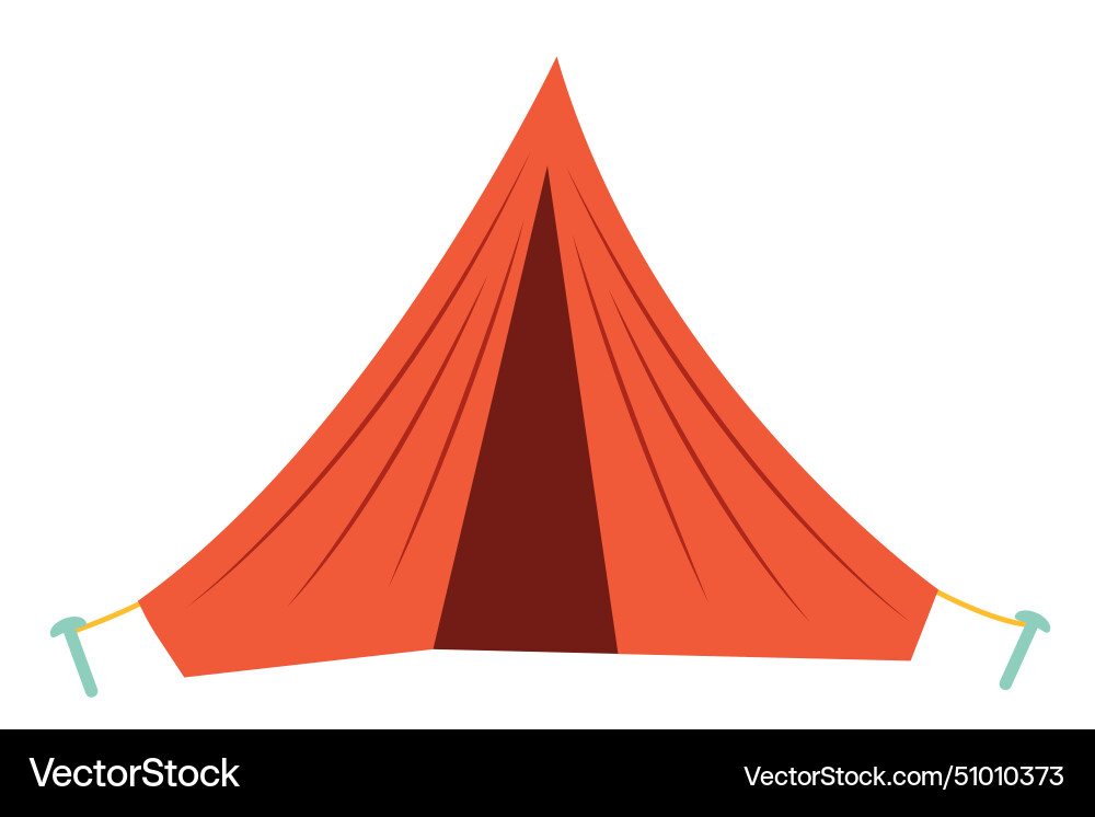 Tent flat isolated on white Royalty Free Vector Image