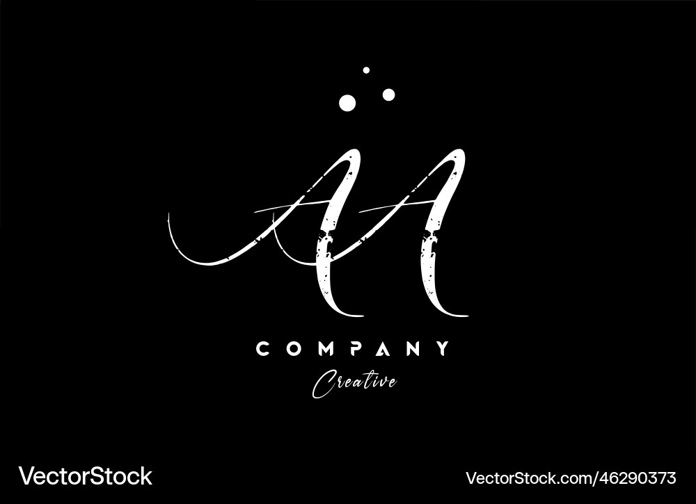 Vintage aa alphabet letter logo icon combination Vector Image