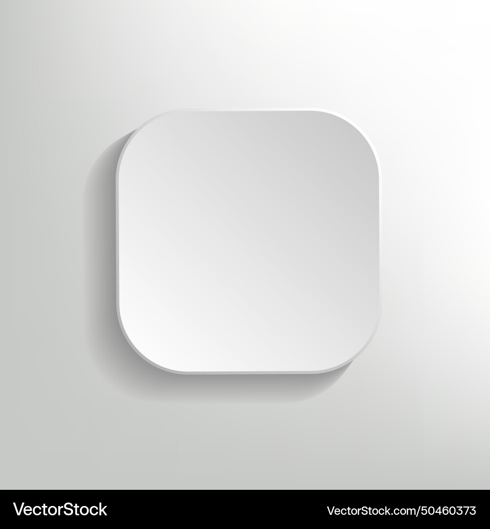 White square frame with round corners on gray Vector Image