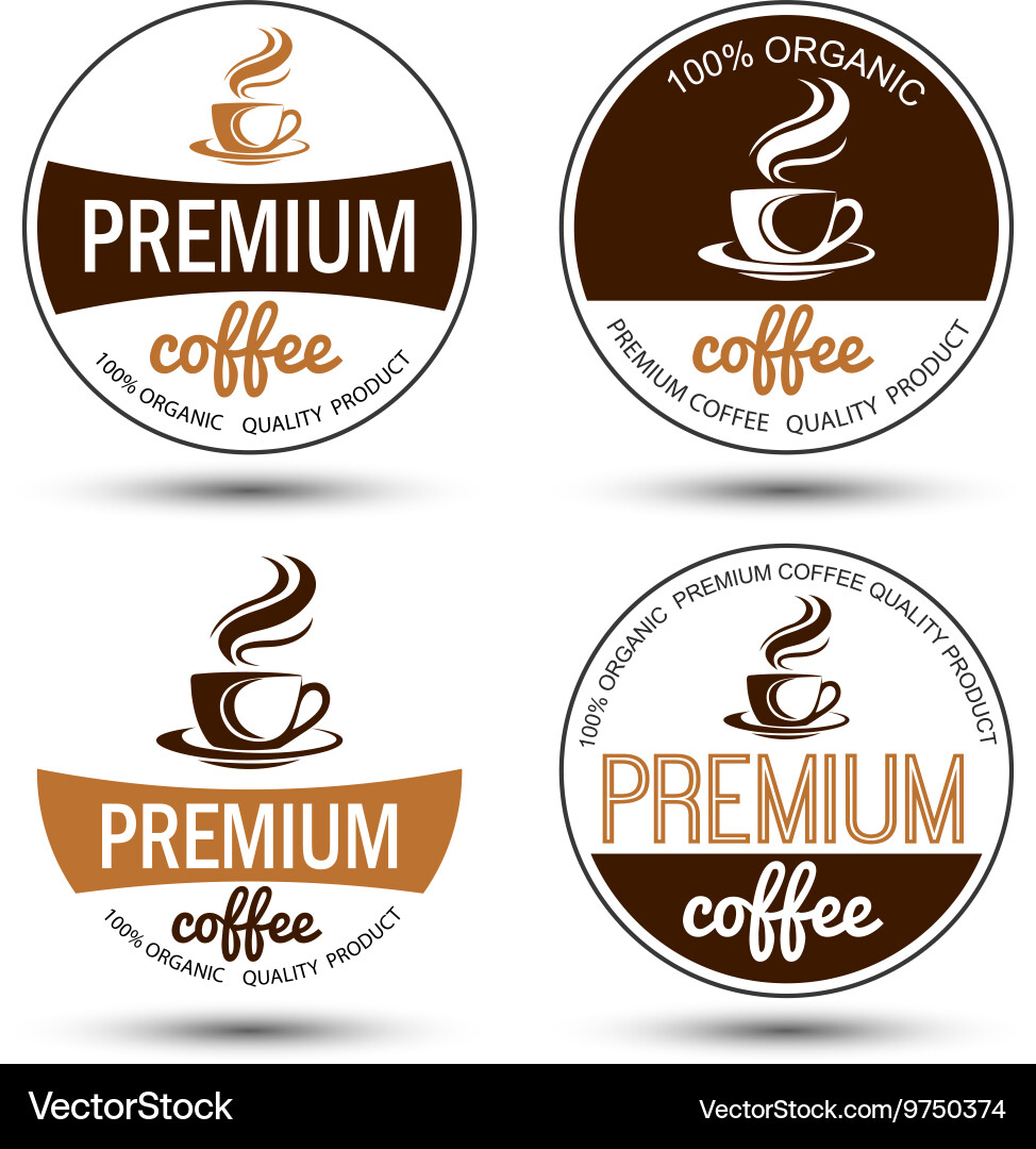 Coffee label Royalty Free Vector Image - VectorStock