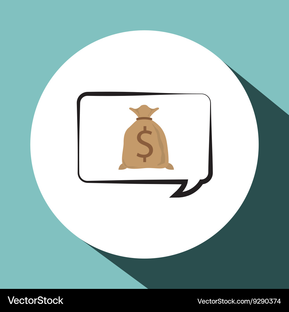 Financial item design money icon flat Royalty Free Vector