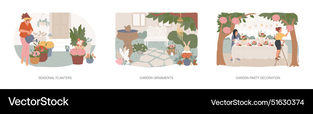 Garden accessories isolated concept Royalty Free Vector