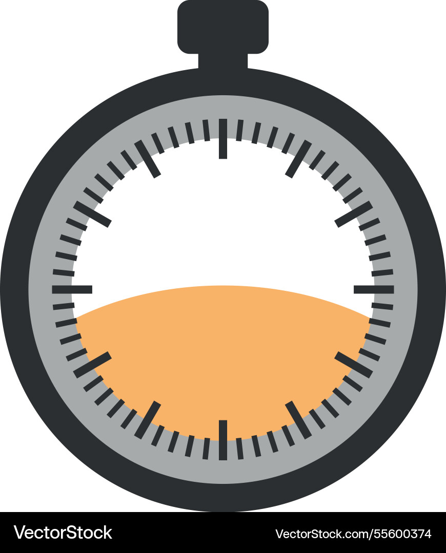 Stopwatch icon timer symbol time measurement Vector Image