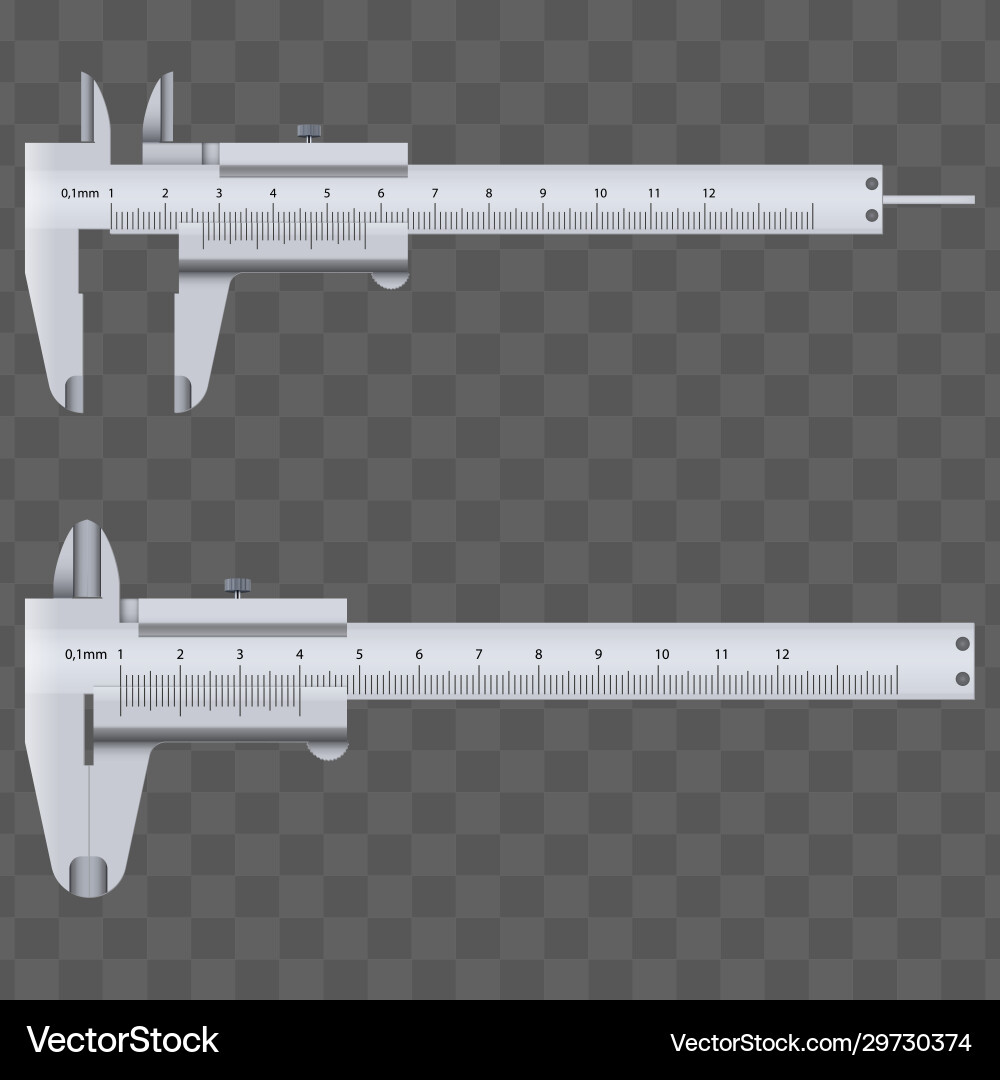 Vernier Caliper Measurement Tool Royalty Free Vector Image