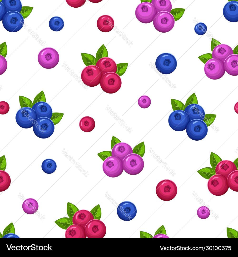 Berry Seamless Pattern Royalty Free Vector Image
