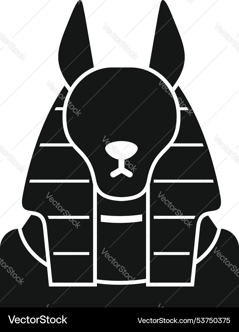 Black anubis icon representing ancient egyptian Vector Image