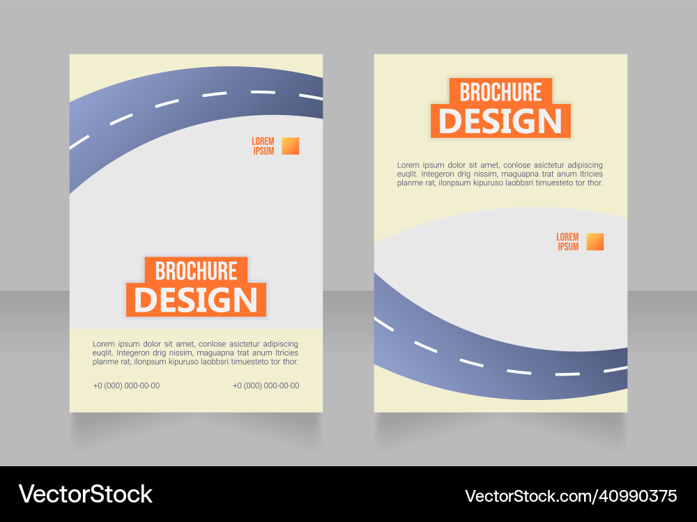 Driving School Brochure Template Royalty Free Vector Image