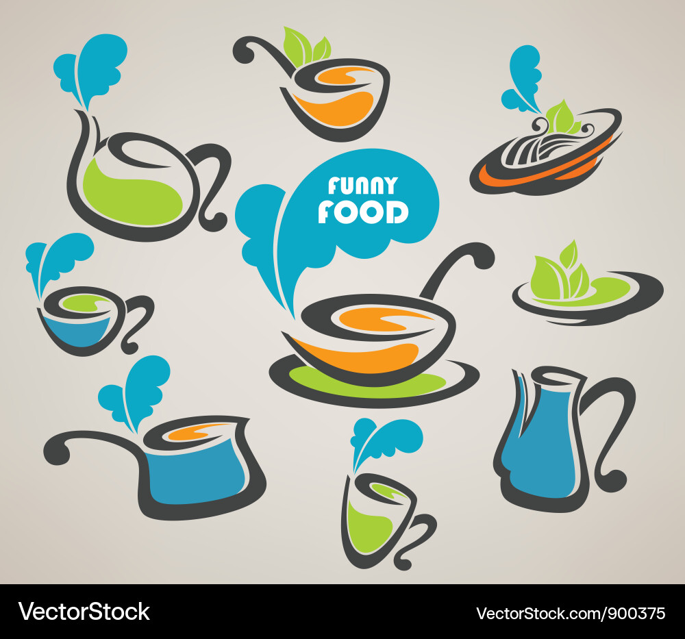 Everyday meal and cooking equipment Royalty Free Vector