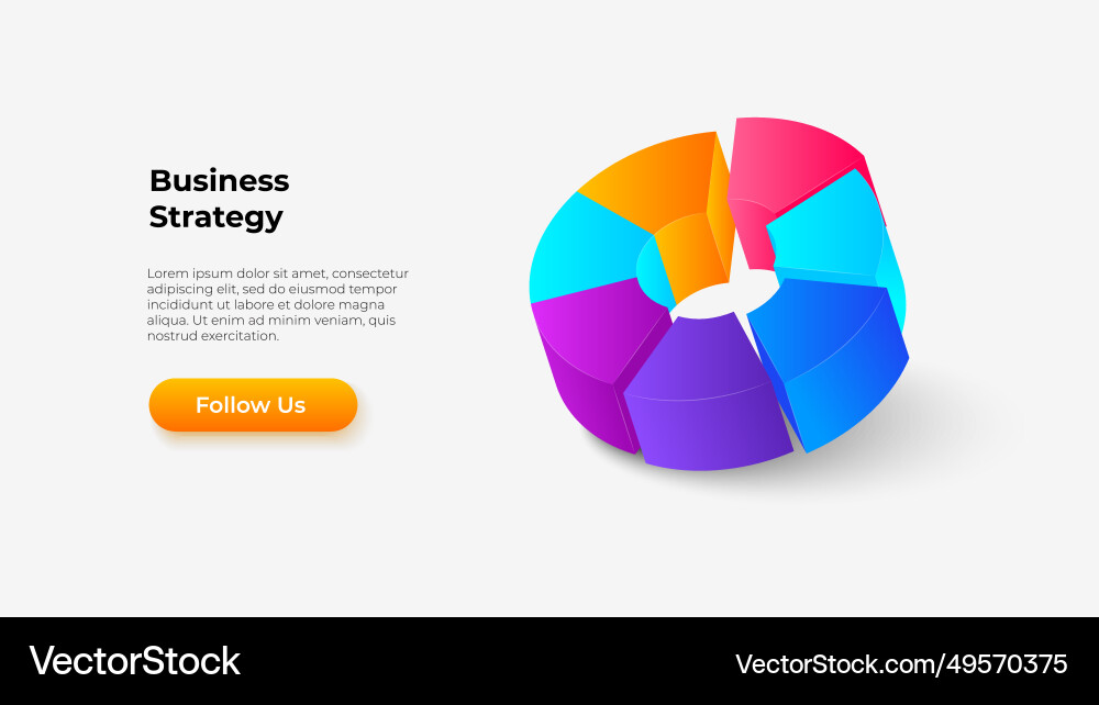 Isometric pie chart infographic 3d diagram Vector Image Isometric pie chart infographic 3d diagram Vector Image