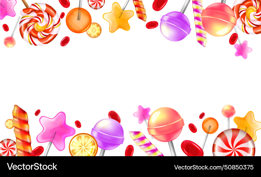 Realistic sweets background Royalty Free Vector Image