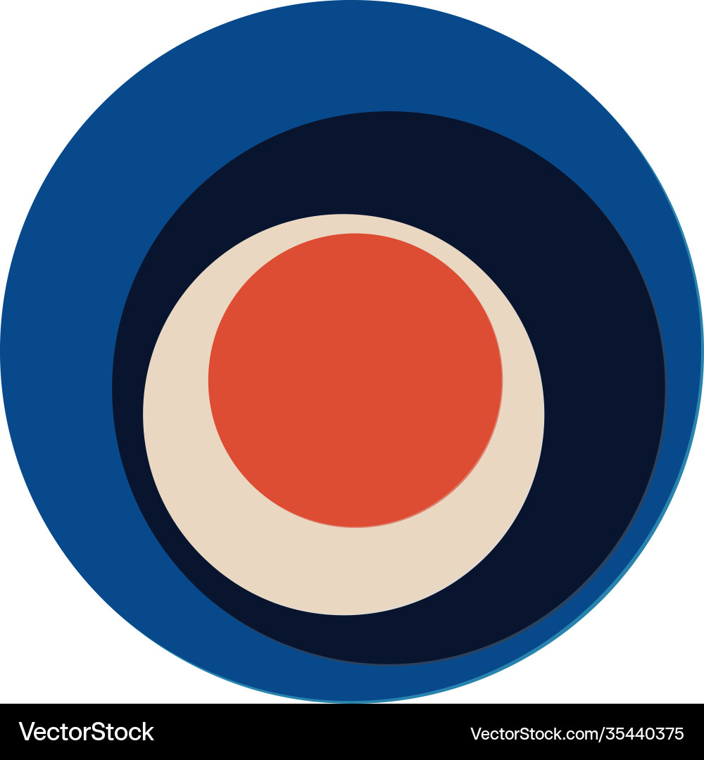 Round palette four colors on a white Royalty Free Vector