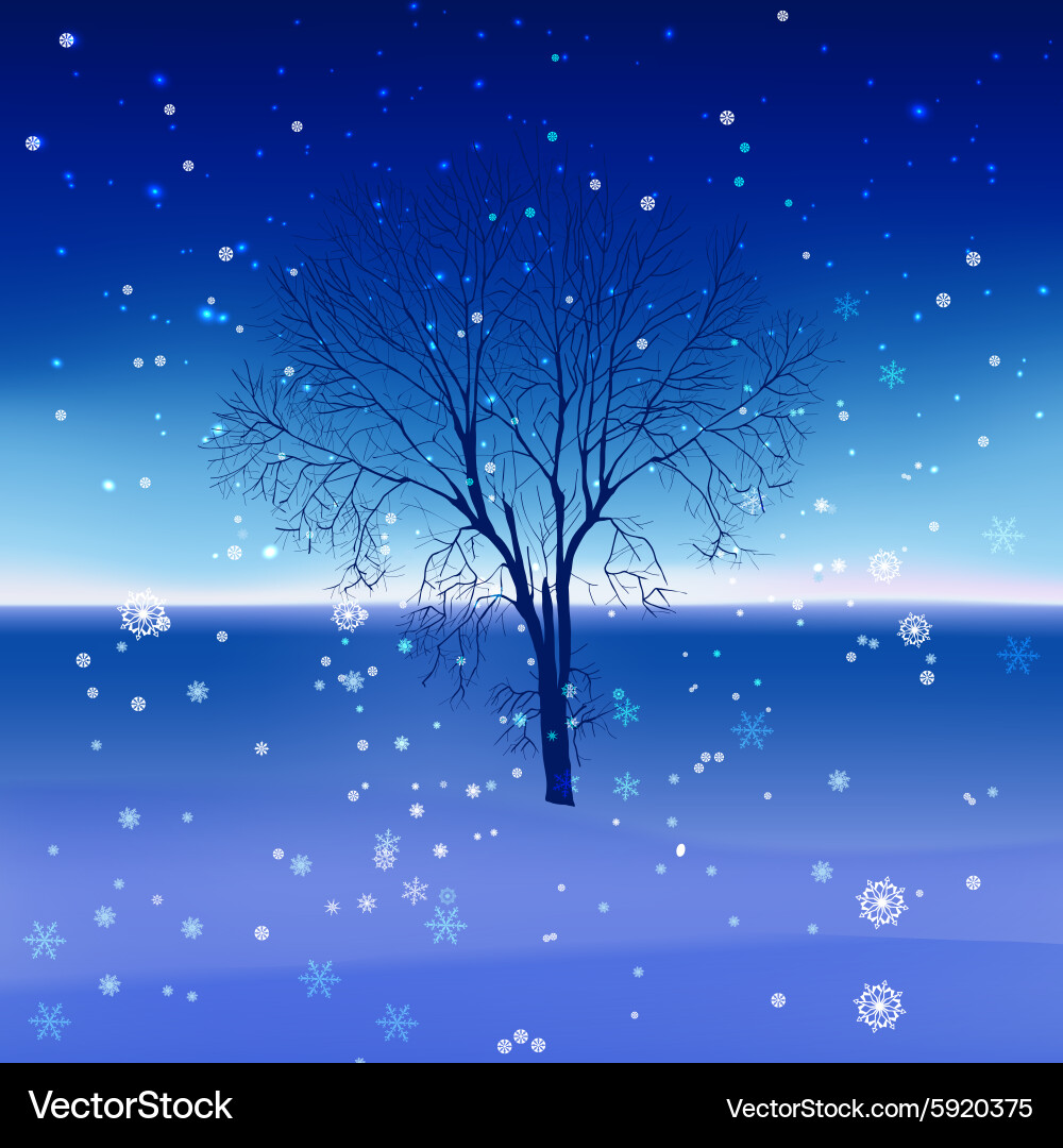 Snow landscape Royalty Free Vector Image - VectorStock