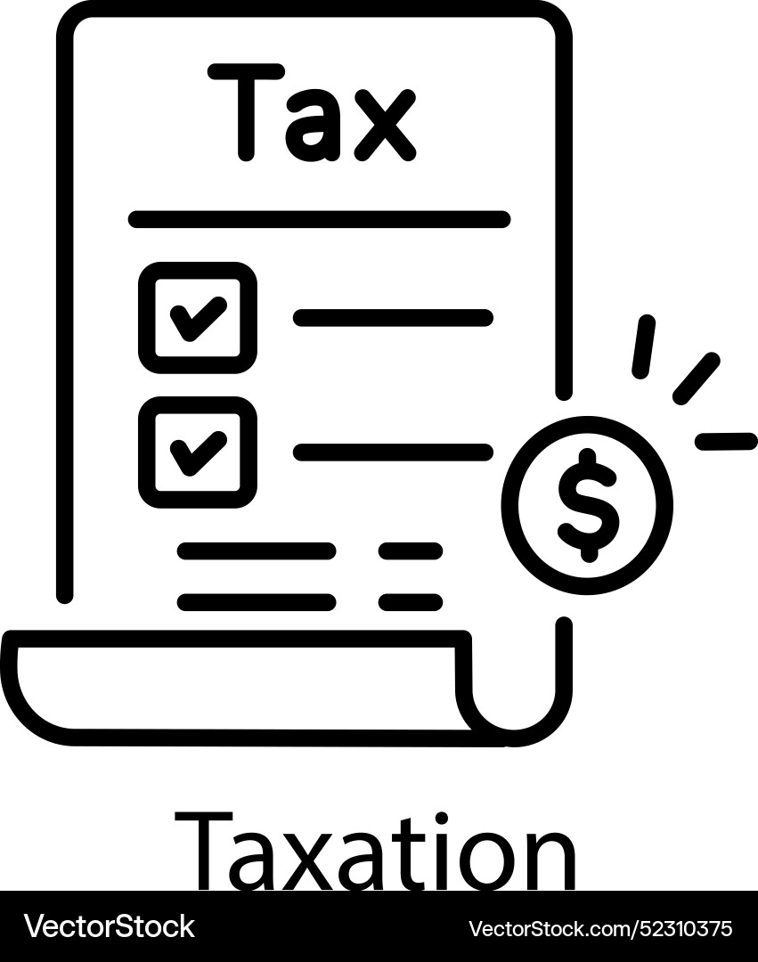Taxation Royalty Free Vector Image - VectorStock