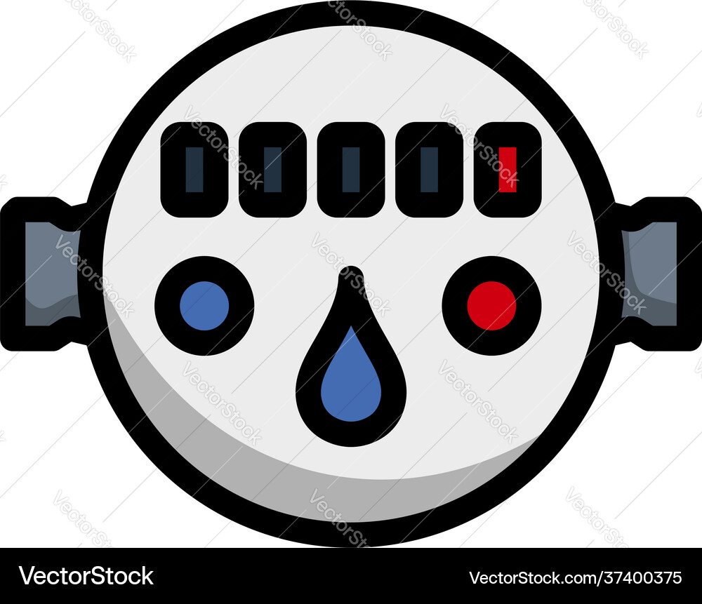 Water meter icon Royalty Free Vector Image - VectorStock