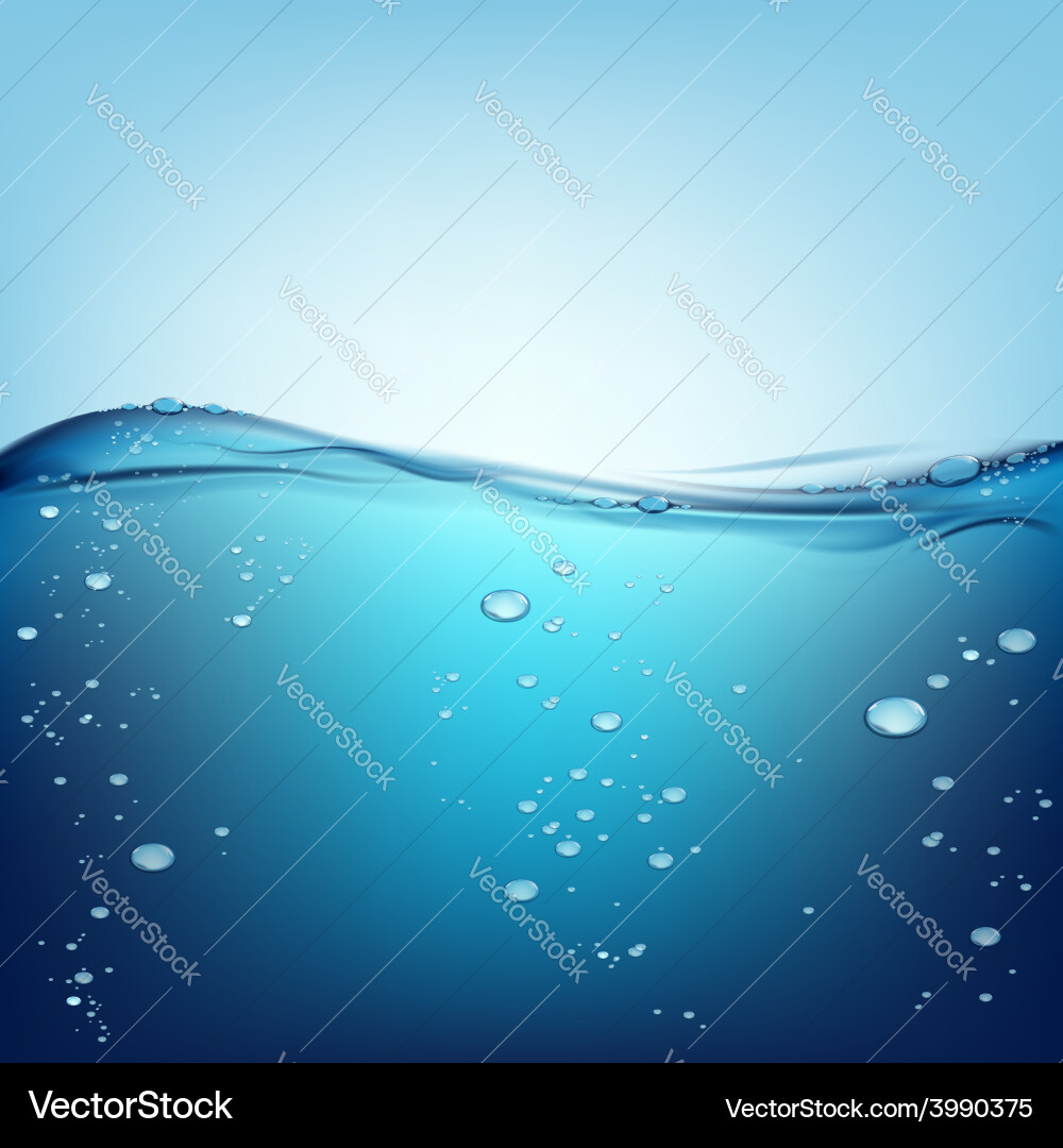 Water with air bubbles Royalty Free Vector Image