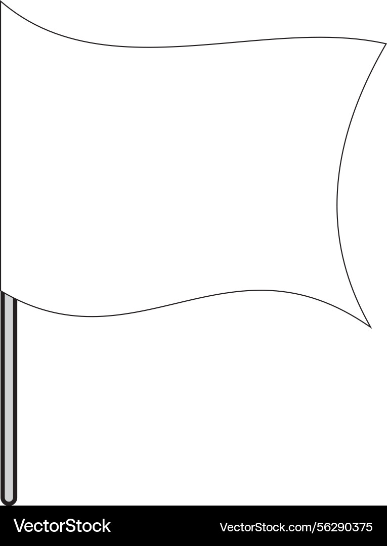 White flag Royalty Free Vector Image - VectorStock