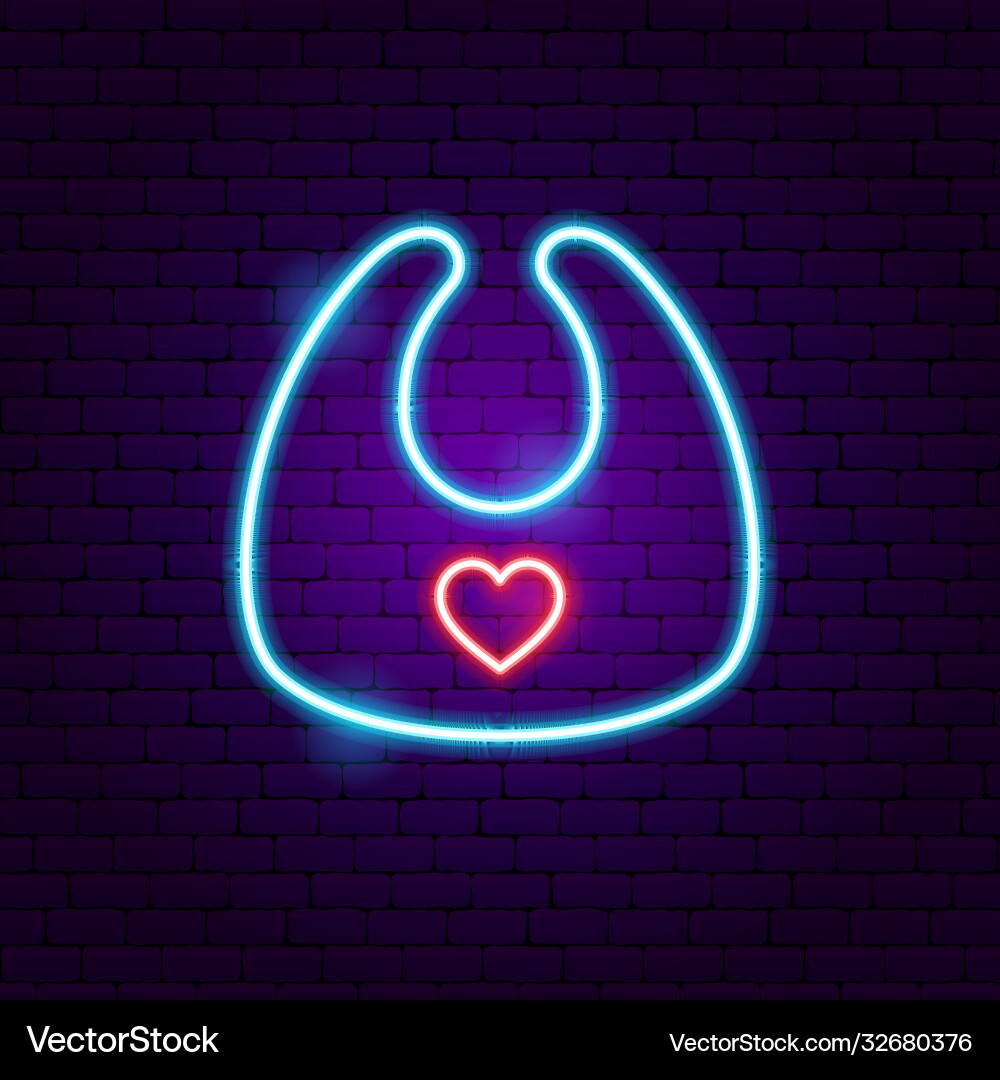 Bib neon sign Royalty Free Vector Image - VectorStock