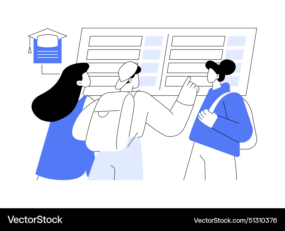 Checking schedule isolated cartoon Royalty Free Vector Image