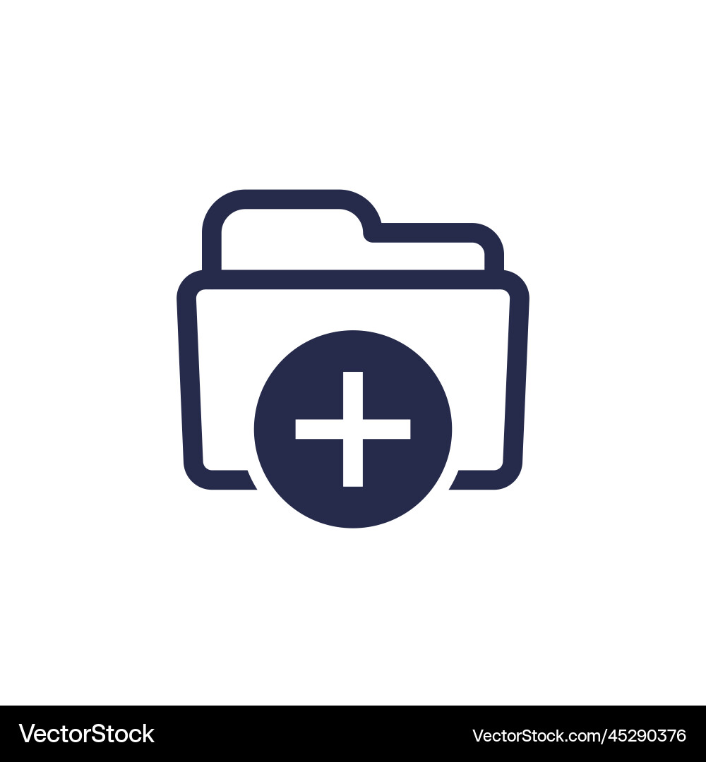 Create new folder icon Royalty Free Vector Image