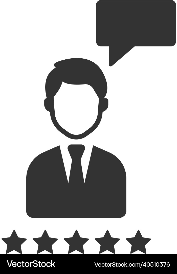 Customer feedback review comment icon Royalty Free Vector