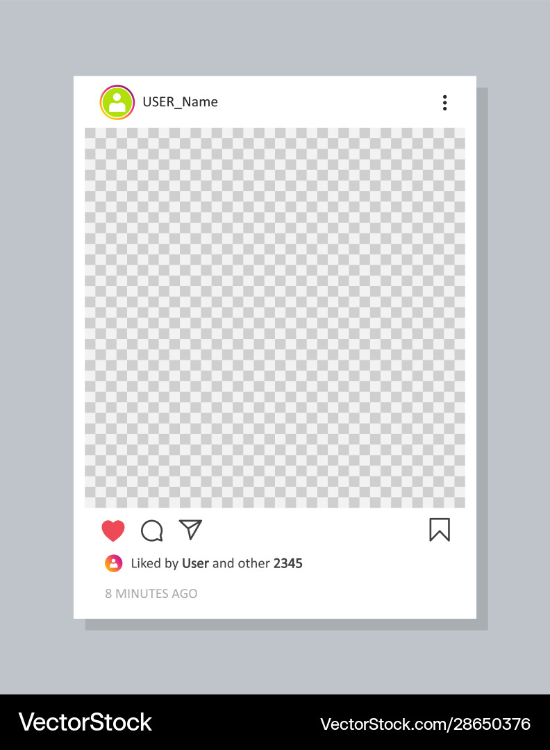 Frame for your photo social network post Vector Image