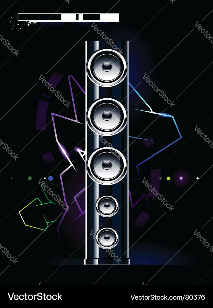 Futuristic sound system Royalty Free Vector Image