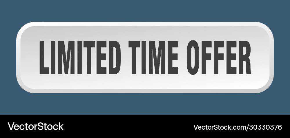 Limited time offer button Royalty Free Vector Image