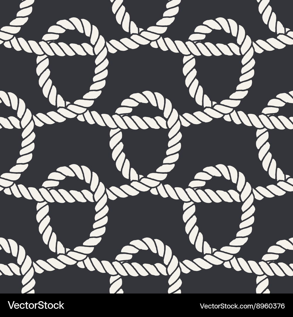 Marine rope loop seamless pattern Royalty Free Vector Image