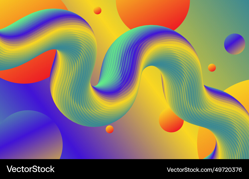 Modern abstract 3d colorful fluid background Vector Image