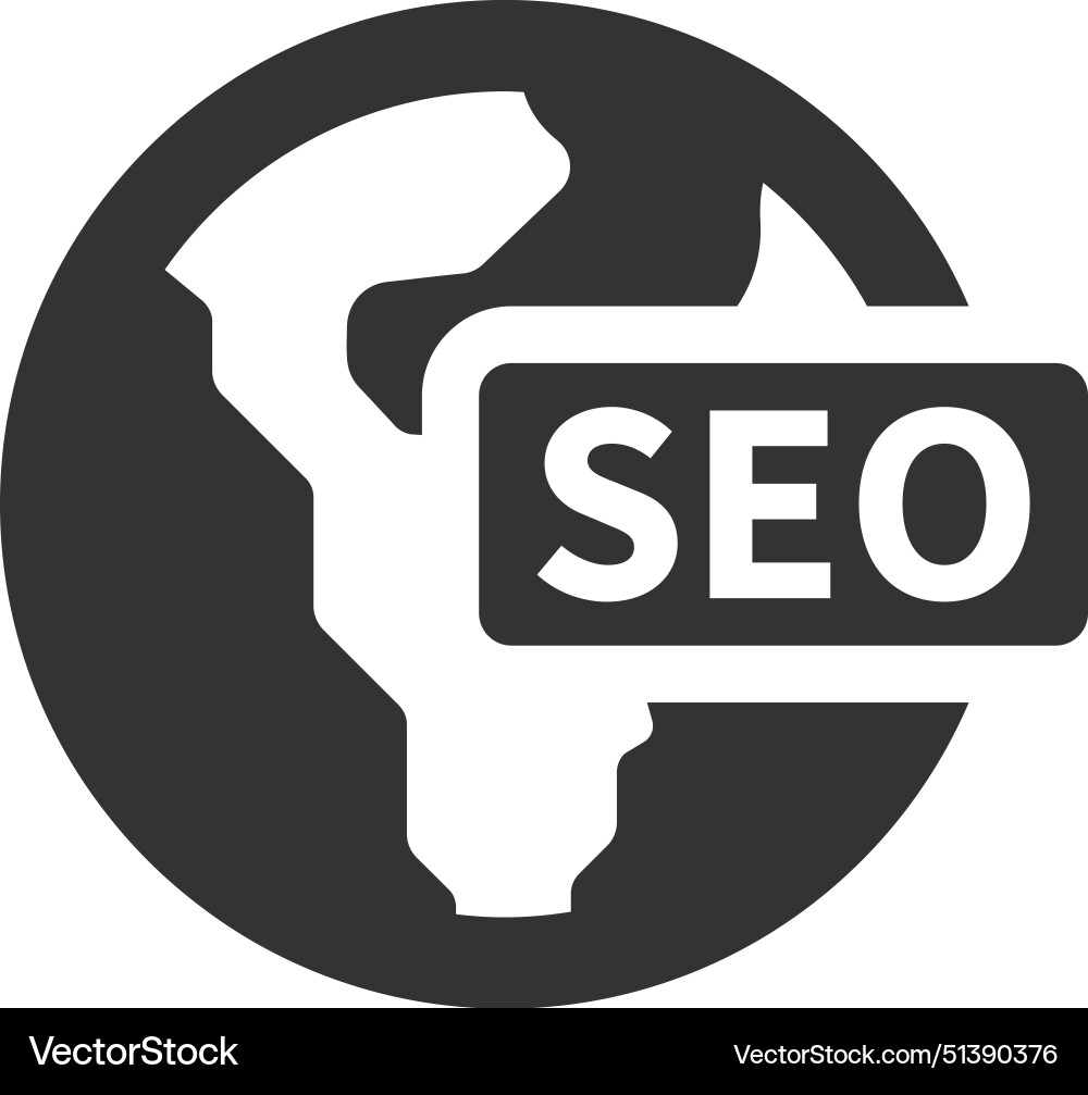 Search engine optimization iconseo icon Royalty Free Vector