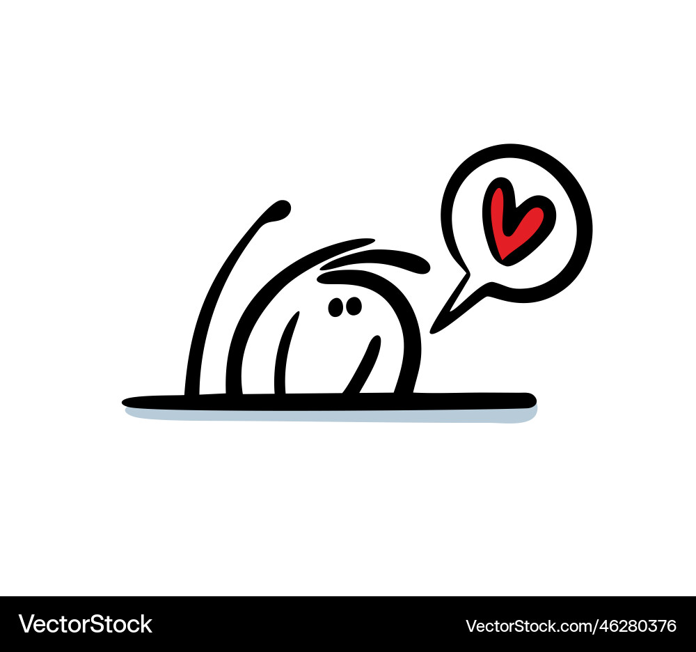 Stickman looks out from below and confesses his Vector Image