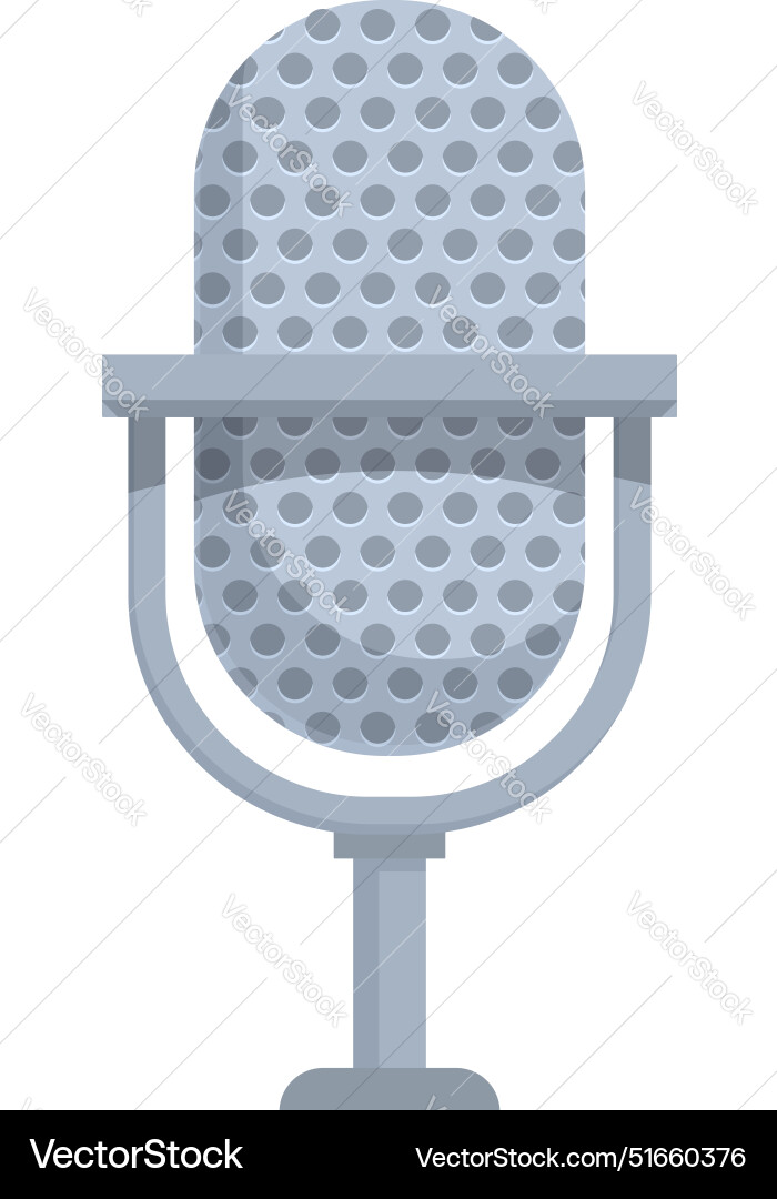 Studio microphone standing on a stand recording Vector Image