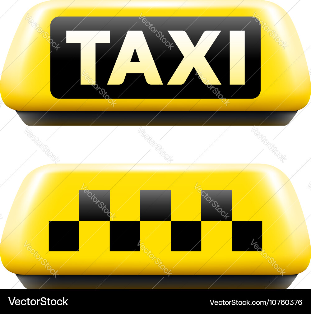 Taxi sign Royalty Free Vector Image - VectorStock