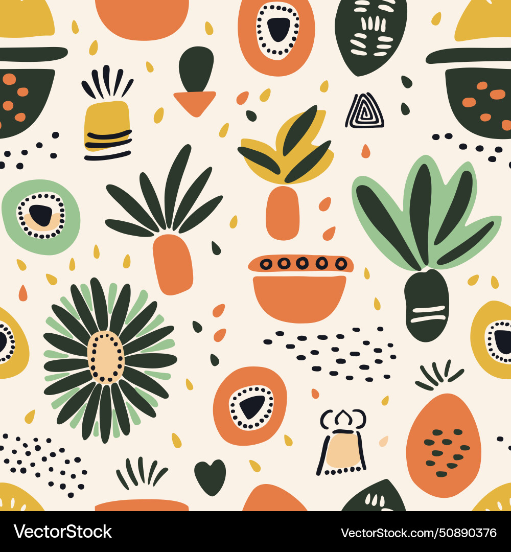 Vibrant bohemian geometric pattern design Vector Image