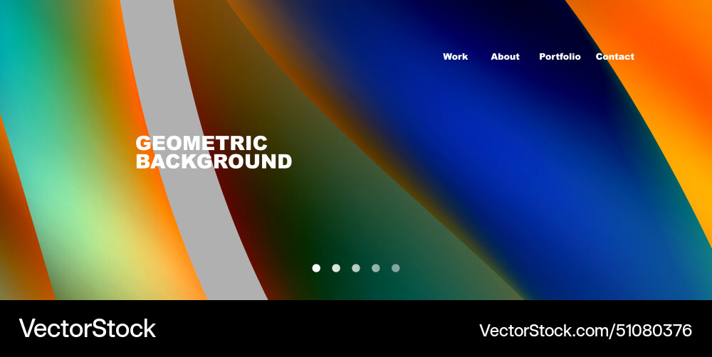 Vibrant geometric background with a rainbow Vector Image