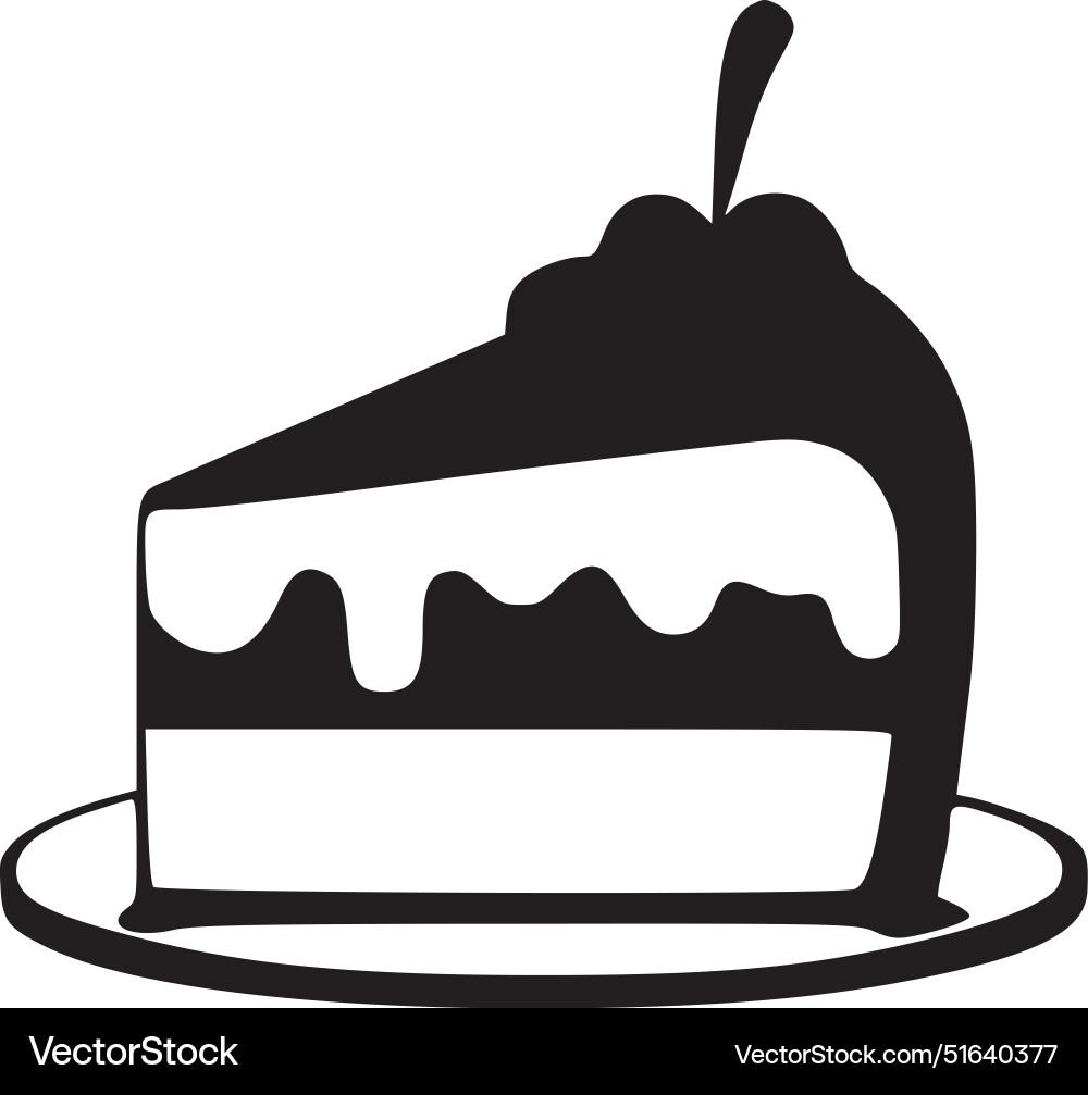 Cake - minimalist and simple silhouette Royalty Free Vector