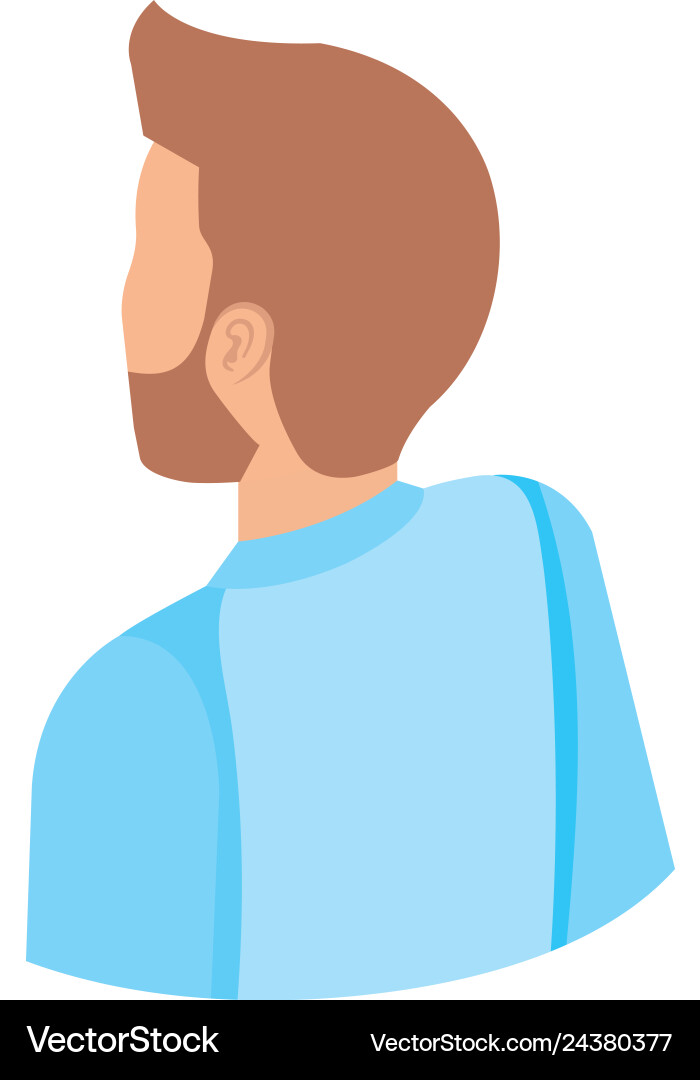 Elegant businessman back avatar character Vector Image