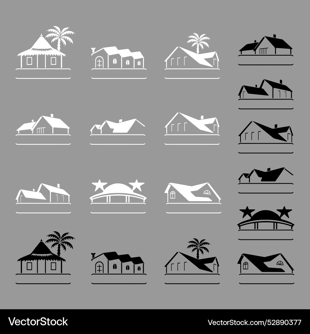 House logo background text holder set Royalty Free Vector