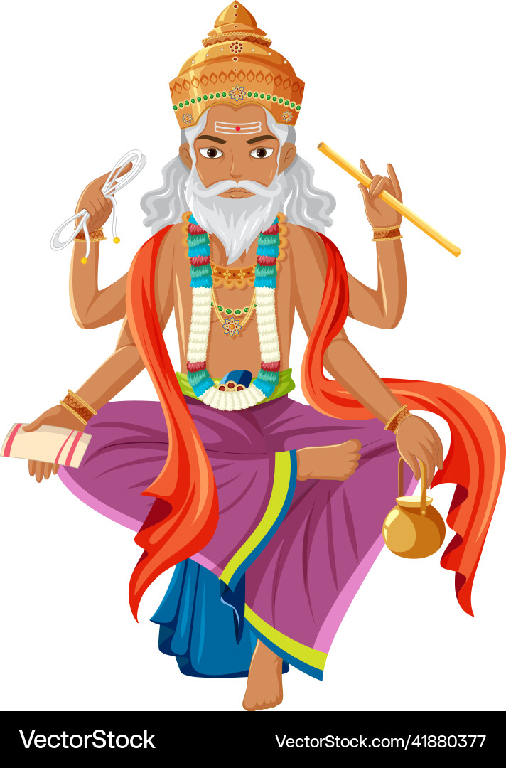 Indian god on white background Royalty Free Vector Image