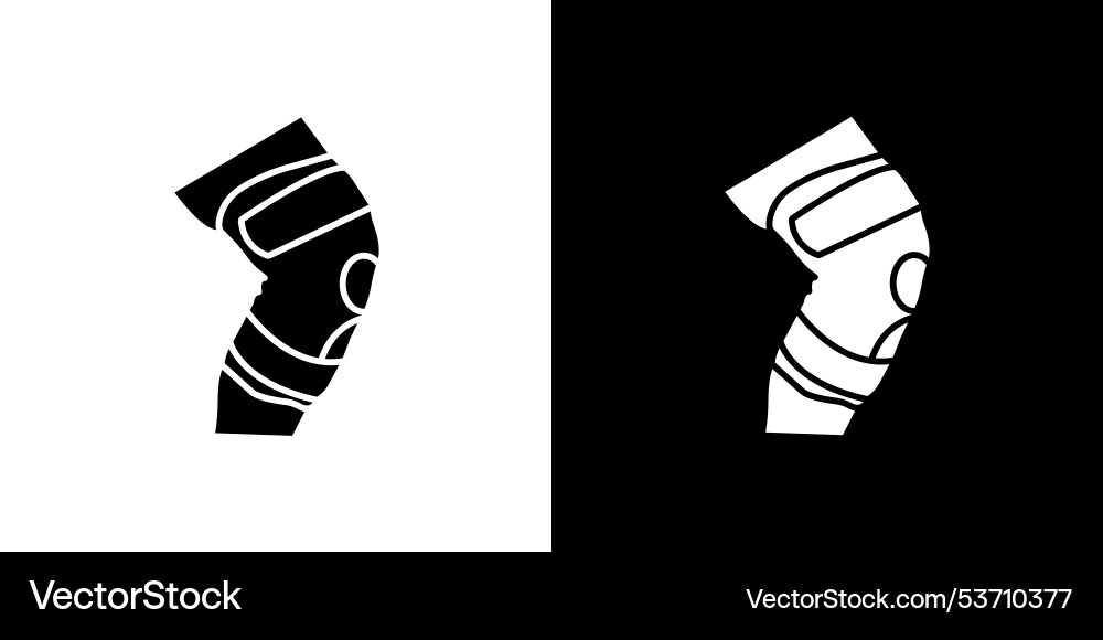 Knee orthopedic brace icon art design Royalty Free Vector