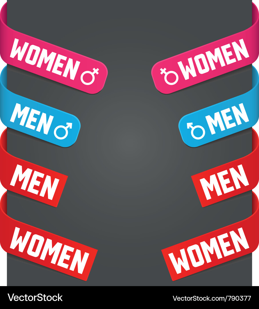 Left and right side signs - men women Royalty Free Vector