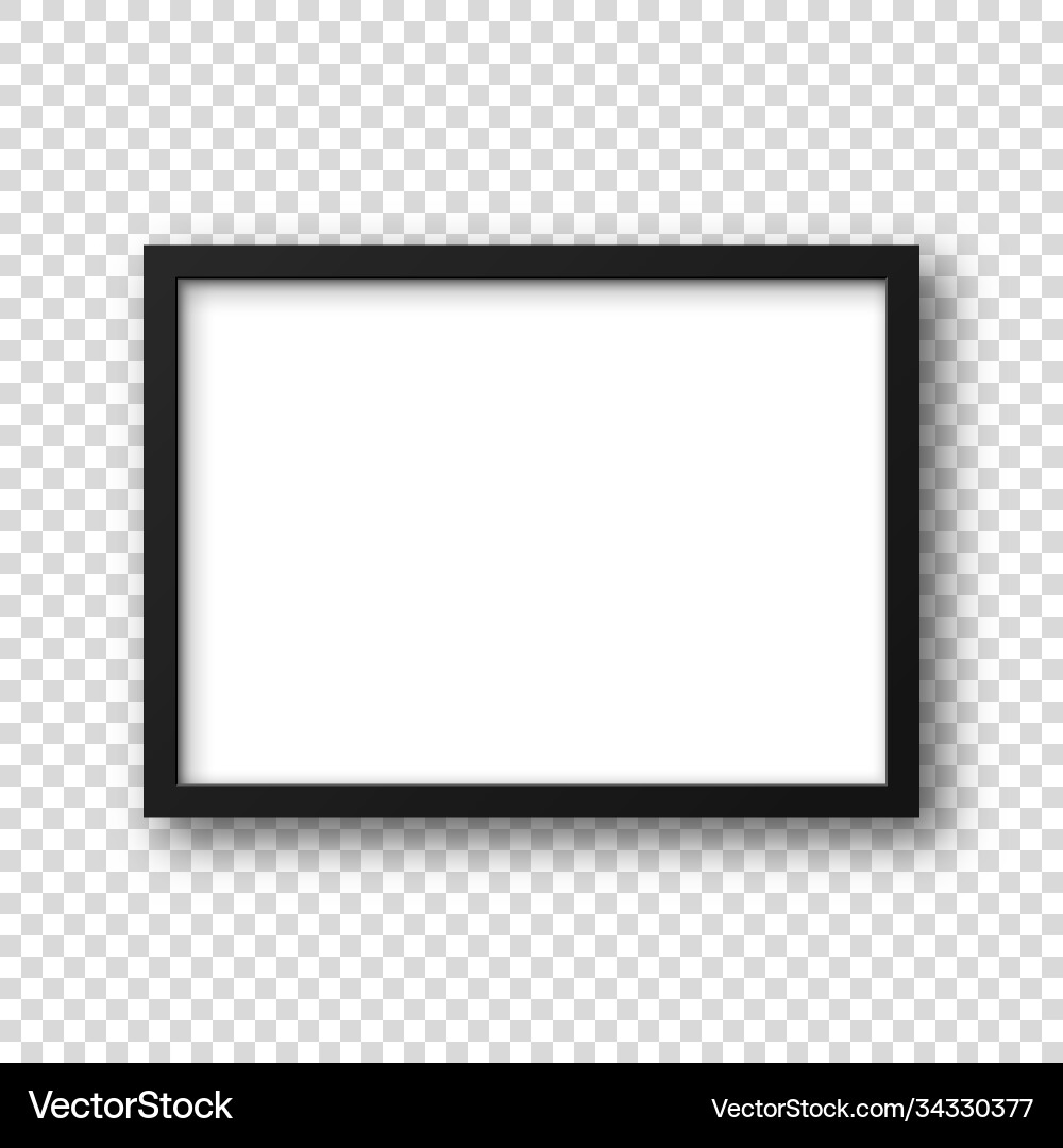 Realistic picture frame isolated on transparent Vector Image