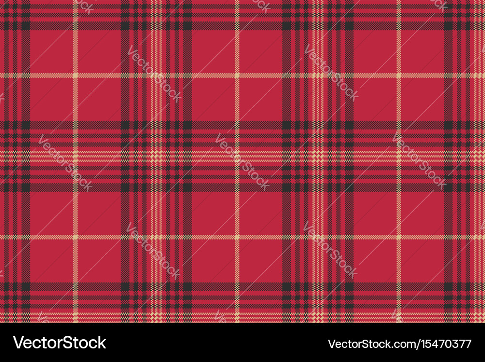 Red check plaid tartan seamless pattern Royalty Free Vector