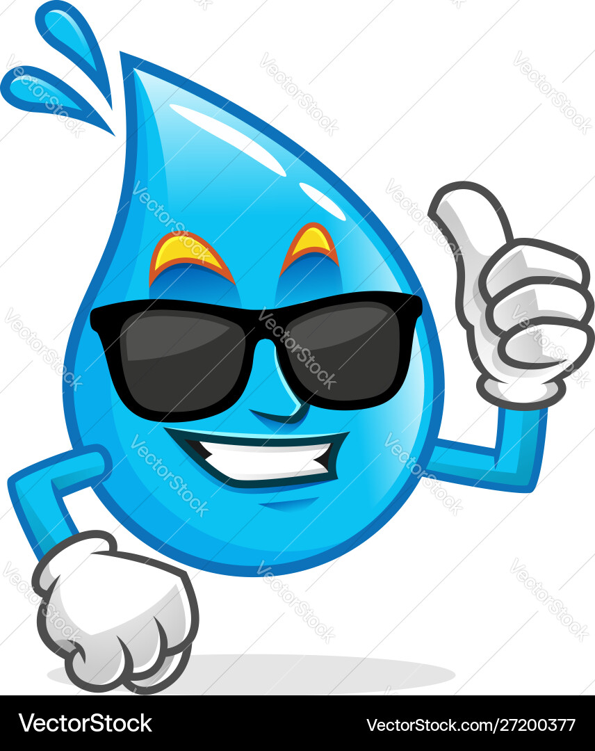 Water Mascot Character Royalty Free Vector Image
